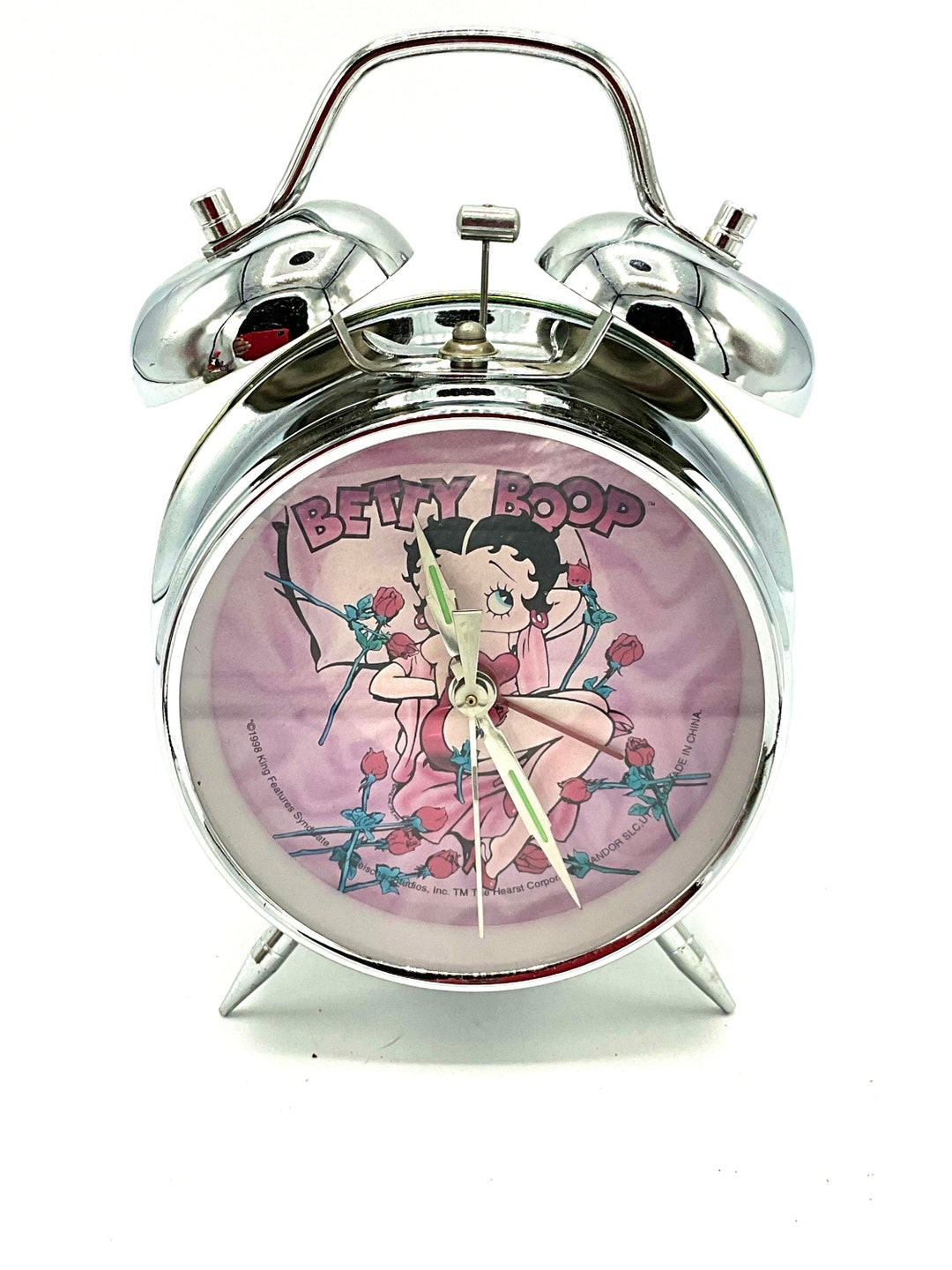 Gorgeous Collectible and Vintage Betty Boop With Roses Clock, Alarm ...