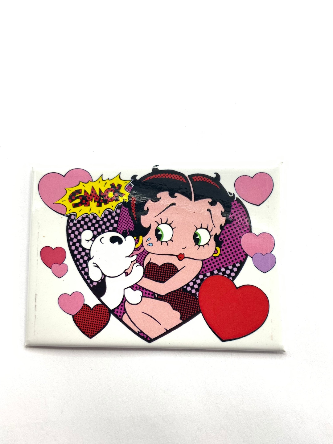 Gorgeous Collectible Betty Boop Magnet, Kiss, Dog, Smack. - Etsy