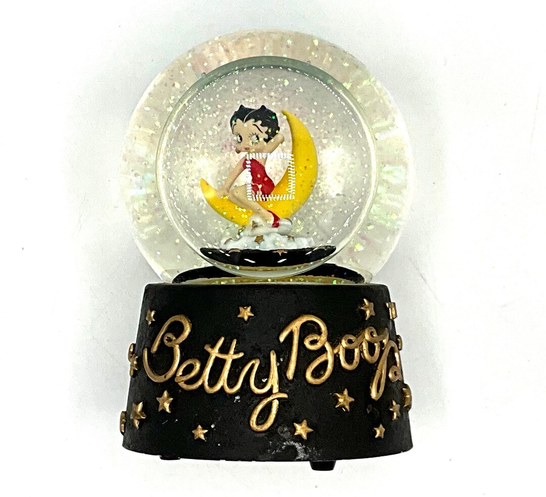 Gorgeous Collectible and Rare Betty Boop Snow Globe, Snowball, Moon ...