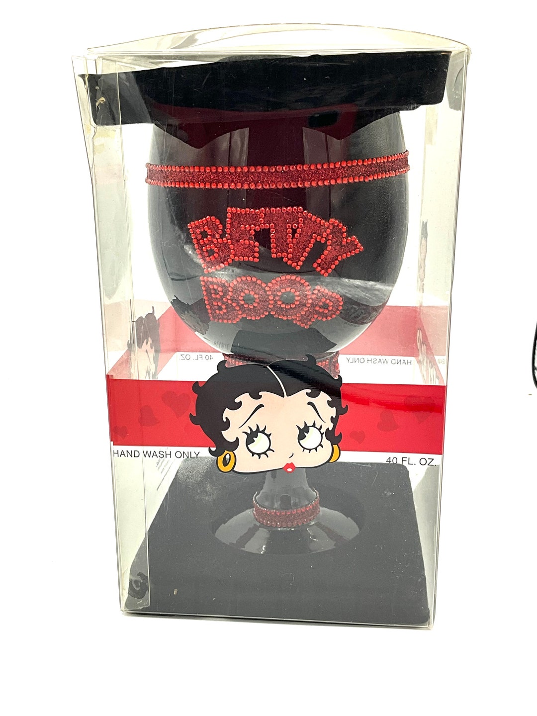 Gorgeous Collectible Betty Boop Red And Res Sexy With Rhinestones