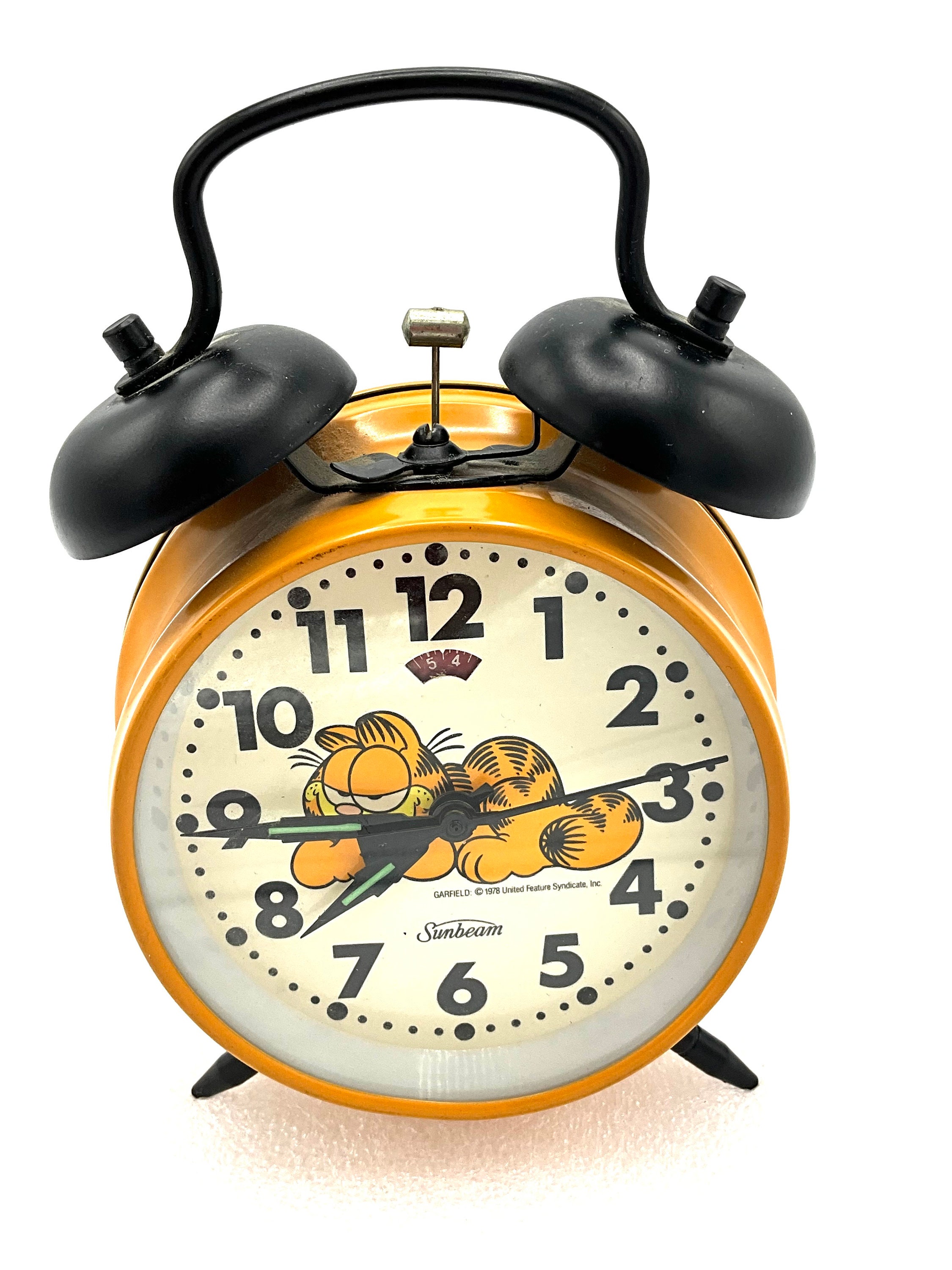 Gorgeous Collectible and Vintage Garfield Sunbeam Double Bell, Clock ...