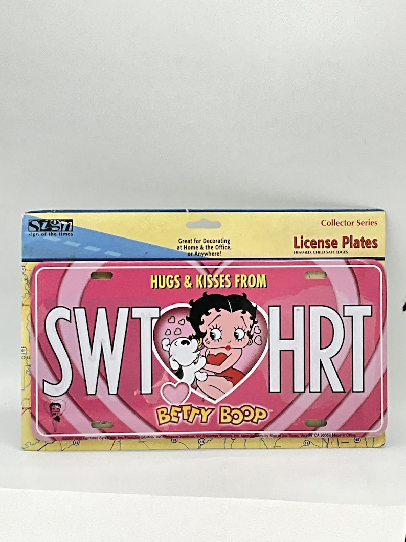 Gorgeous Collectible and Vintage Betty Boop Car Plate, Lice Plate, Swt ...