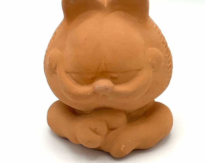 Gorgeous Collectible and Vintage Grinning Terra Cota Chia Pet, Garfield ...