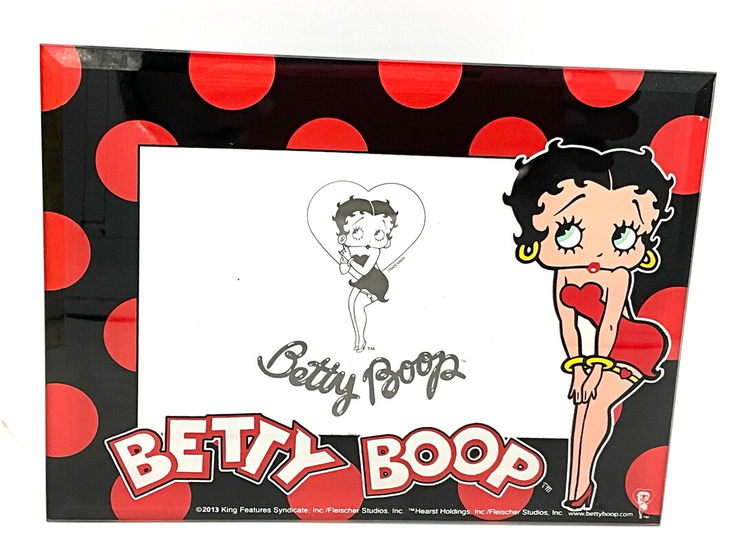 Gorgeous and Vintage Betty Boop Picture Frame, Betty With Red Dress and ...