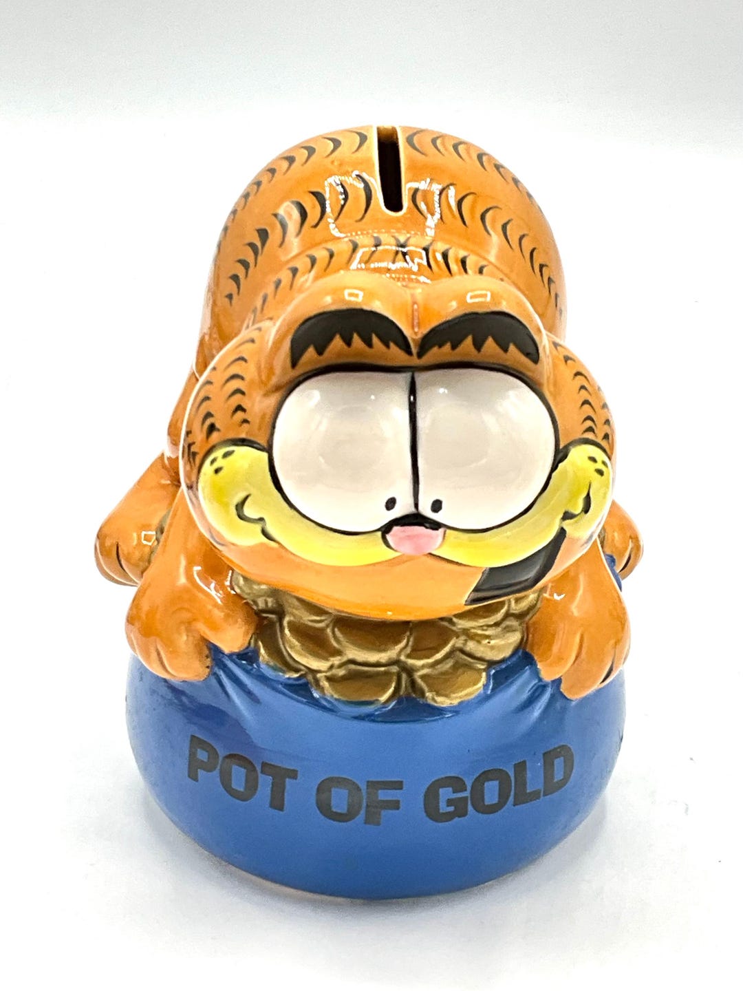 Gorgeous Collectible and Vintage Ceramic by Enesco Garfield Pot of Gold ...