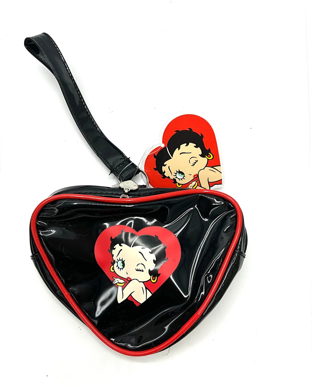 Gorgeous Collectible and Vintage Betty Boop Red and Black Plastic Purse ...