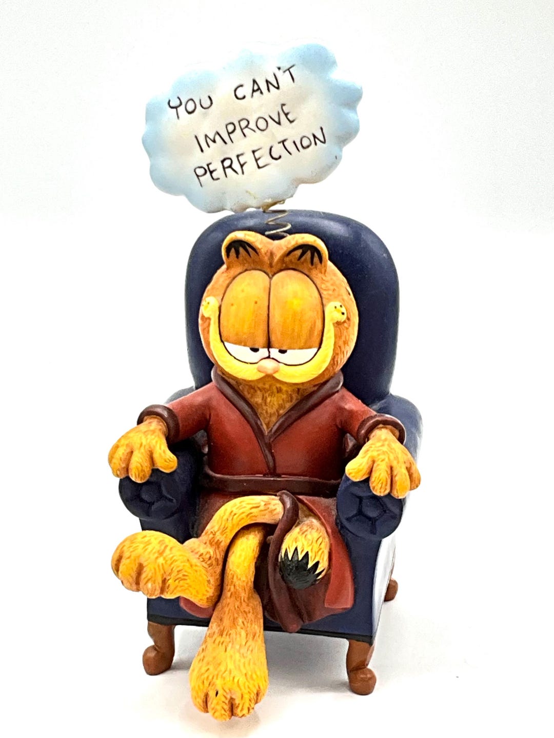 Gorgeous Collectible and Vintage Garfield on Chair Statue, Bobble Cloud ...