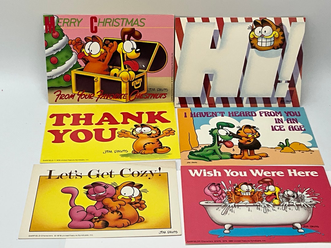 Gorgeous Collectible and Vintage Garfield Post Cards, - Etsy