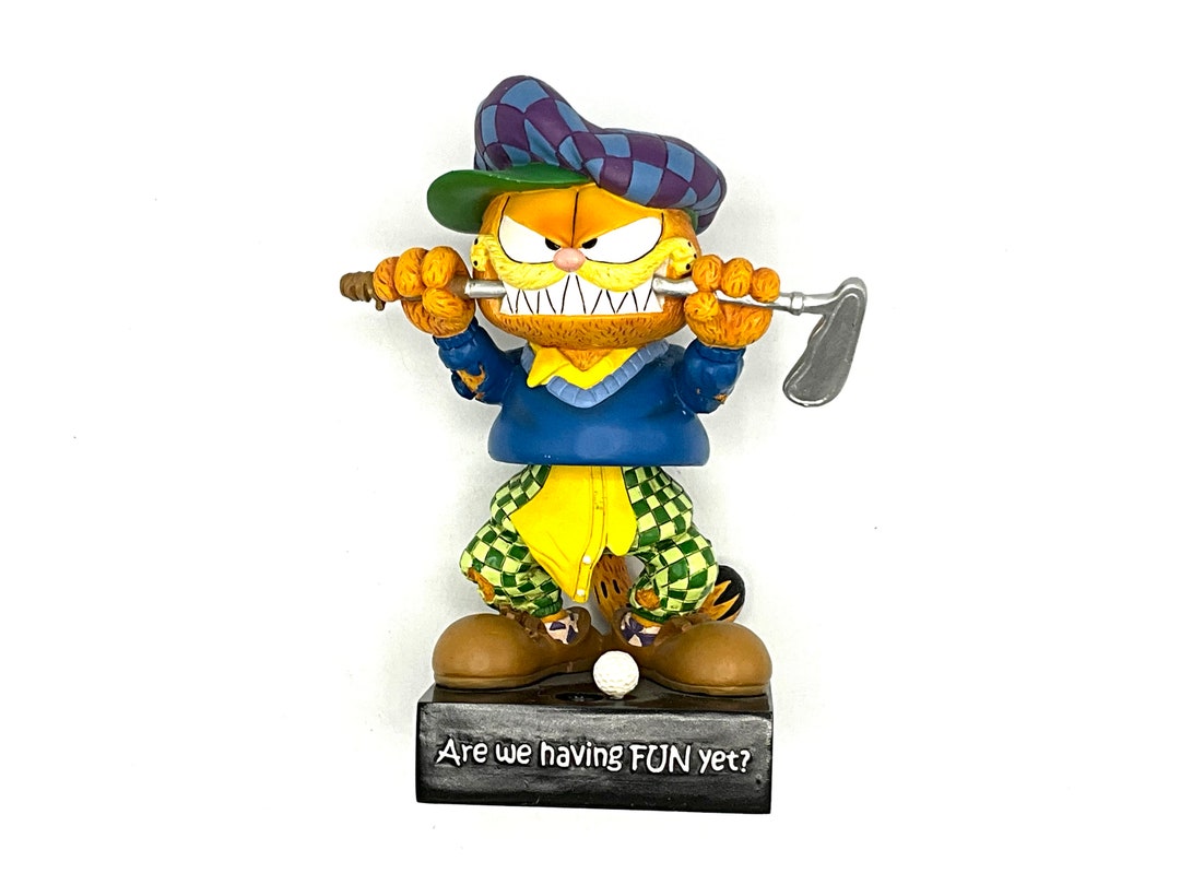 Gorgeous Collectible and Vintage Garfield Golf, Bobble Head by Paws ...