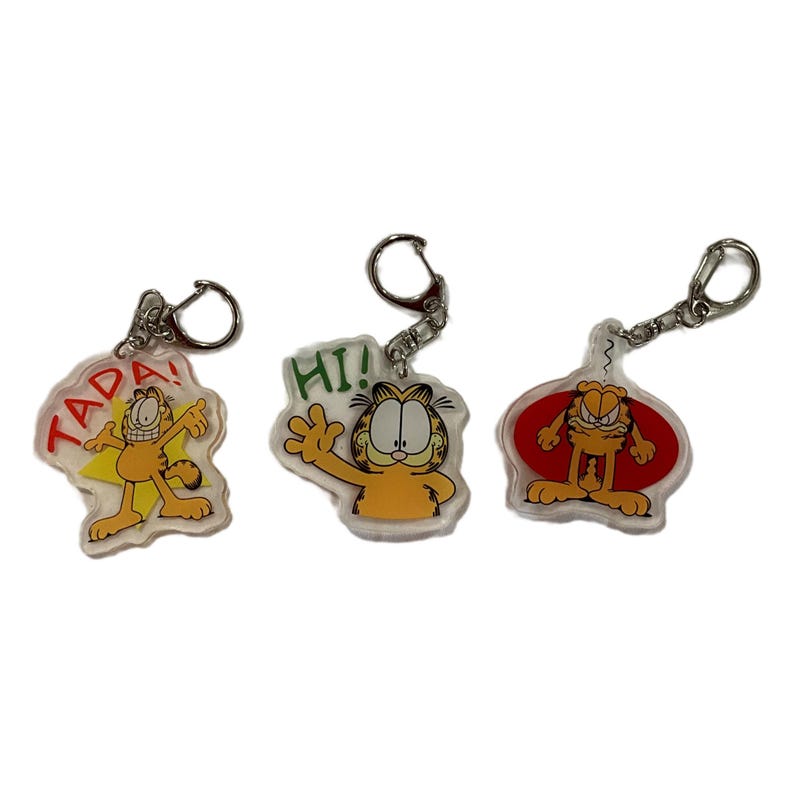 Gorgeous Collectible Garfield, Keychain Cat. Sold Separately. - Etsy