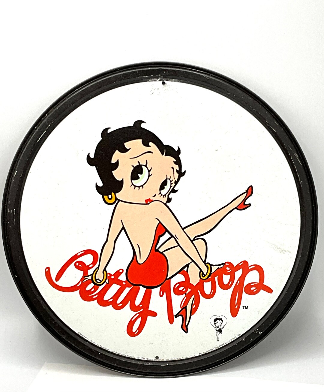 Gorgeous Collectible and Vintage Tin Sign Betty Boop, Metal, Round. - Etsy
