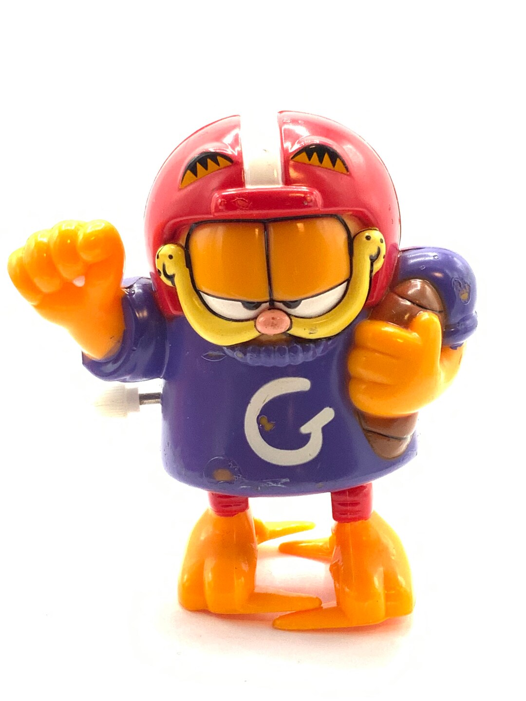 Vintage Garfield as Football Player, Wind Up, Figurine, Cat, Orange. - Etsy