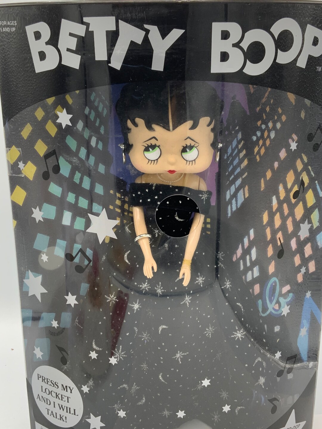 Gorgeous Collectible Vintage Betty Boop Doll, Talking Doll, Black Dress ...