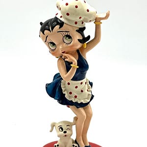 Gorgeous Collectible and Betty Boop Figurine as Chef With Blue Dress ...
