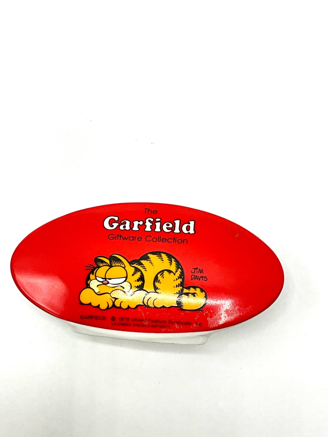 Gorgeous Vintage Garfield Rare Giftware Ceramic Sign, Cat, Red, Ceramic ...