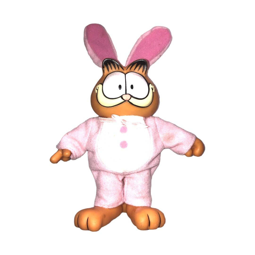 Gorgeous Collectible and Vintage Garfield With Pink PJ With Rabbit Ears ...