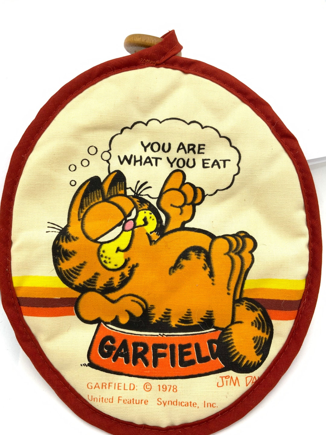 Gorgeous Collectible and Vintage Garfield Pot Holder and Magnet Hook ...