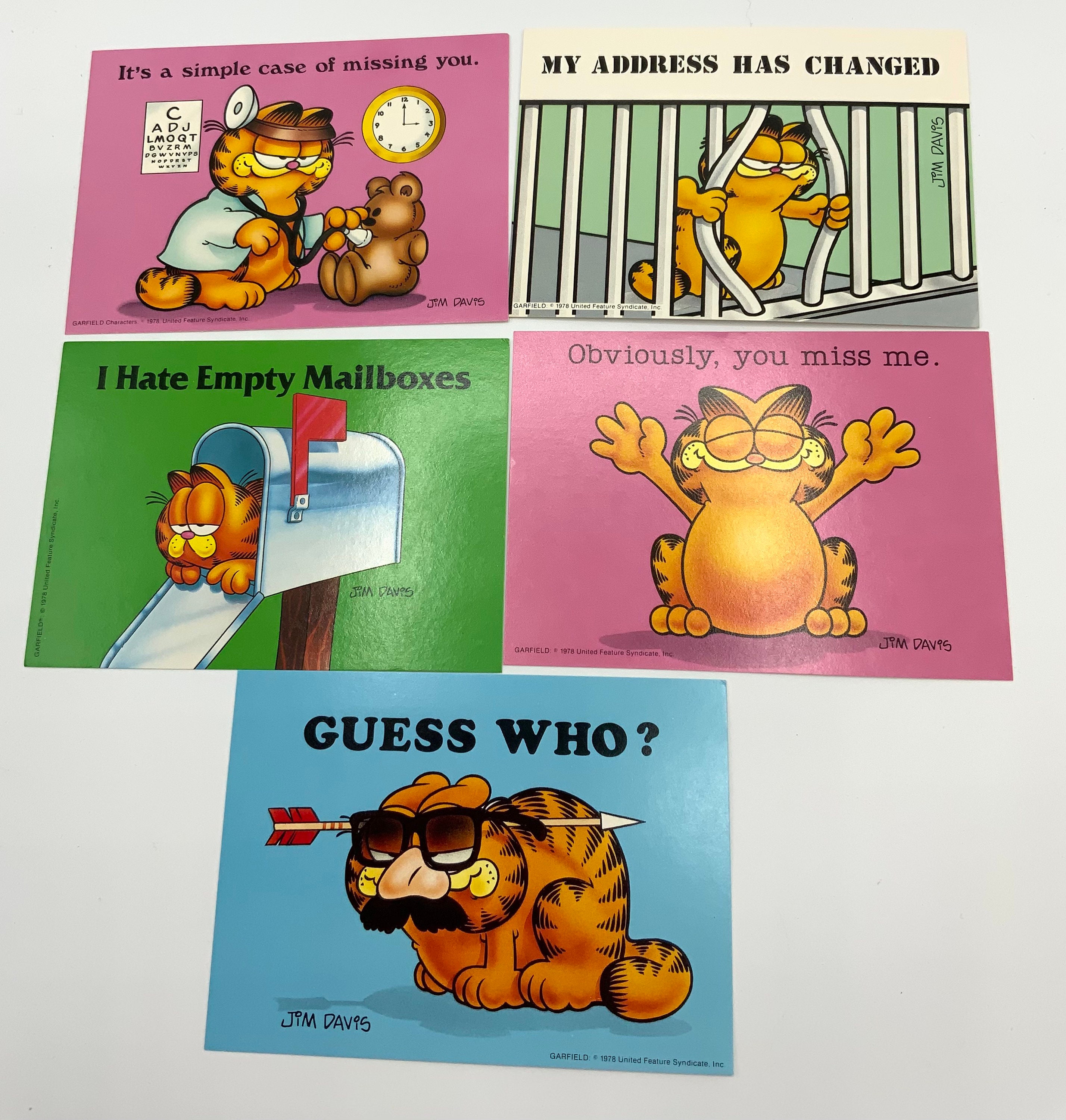 Gorgeous Collectible and Vintage Garfield Post Cards - Etsy