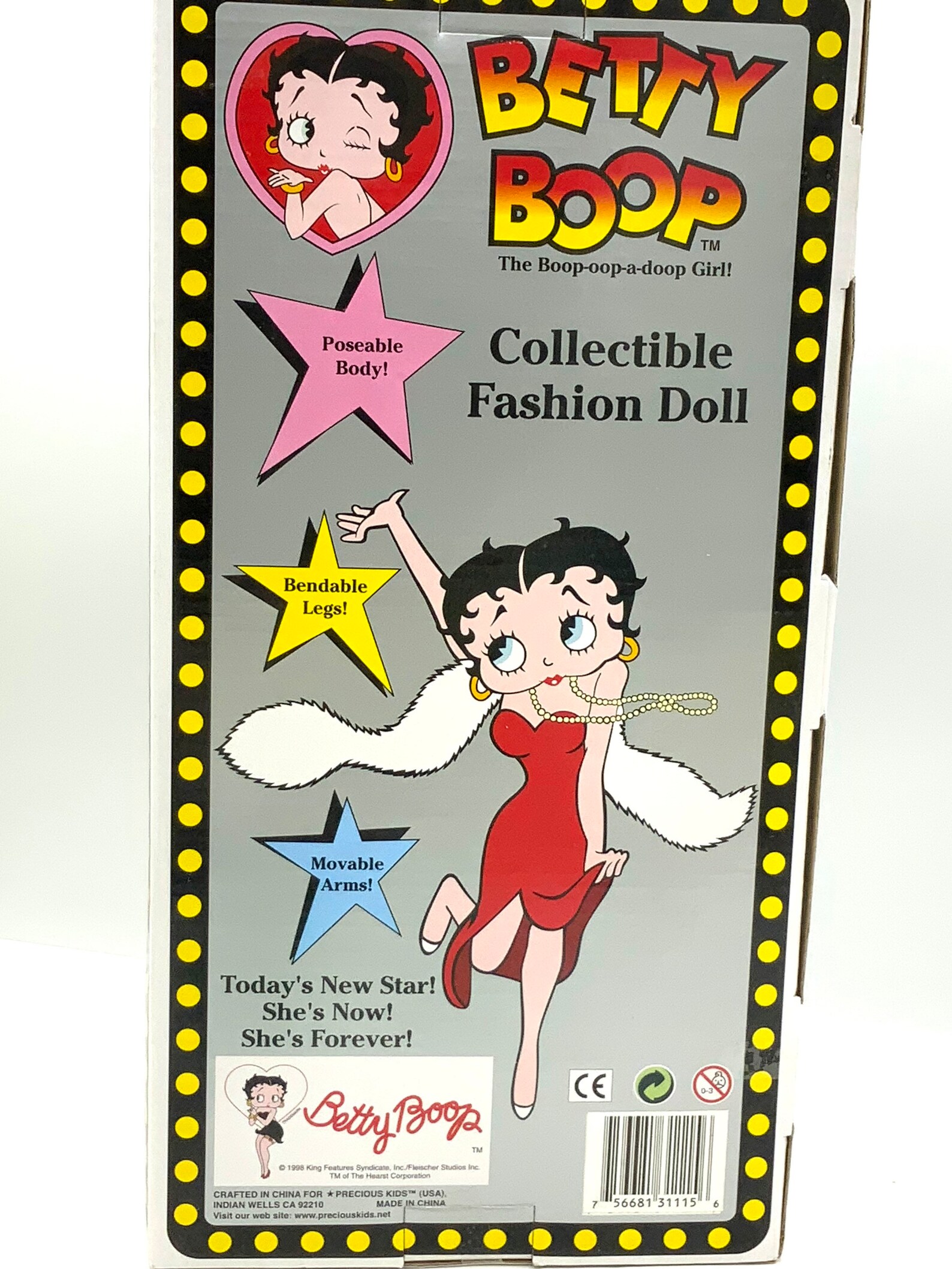 Gorgeous Collectible Vintage Betty Boop Doll Fashion Doll, Black and ...