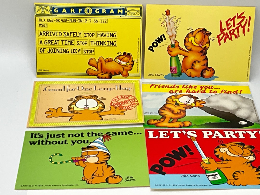 Gorgeous Collectible and Vintage Garfield Post Cards, - Etsy