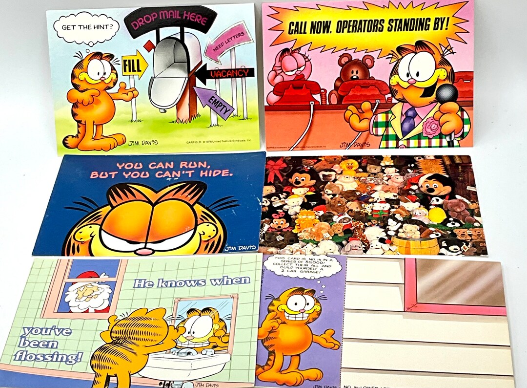 Gorgeous Collectible and Vintage Garfield Post Cards - Etsy