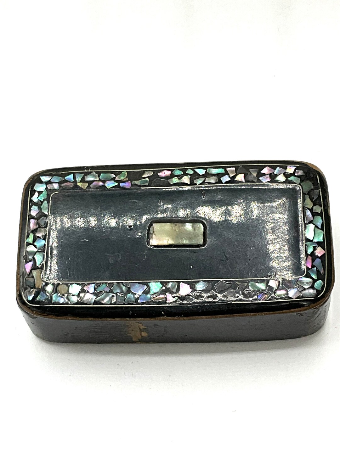 Gorgeous Collectible and Vintage Victorian Black Lacquer Jewelry Box ...