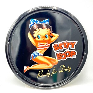 Gorgeous Collectible and Vintage Tin Sign Betty Boop, Metal, Round. - Etsy