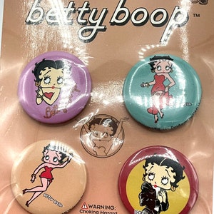 Gorgeous Collectible and Vintage Betty Boop Set Pin/ Brooch, Round, - Etsy