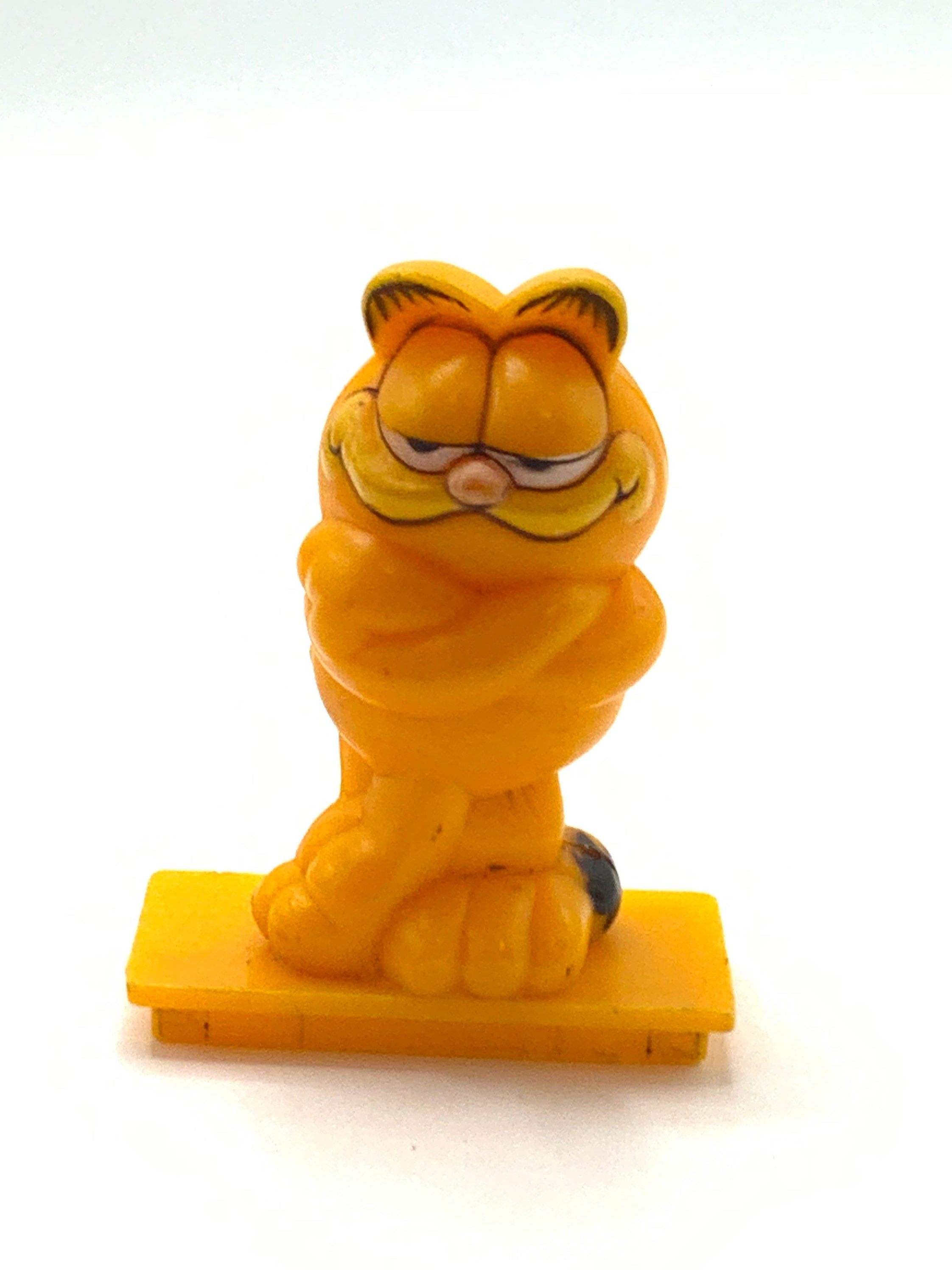 Vintage Garfield Figurine With Arms Cross, Cat, Orange. - Etsy