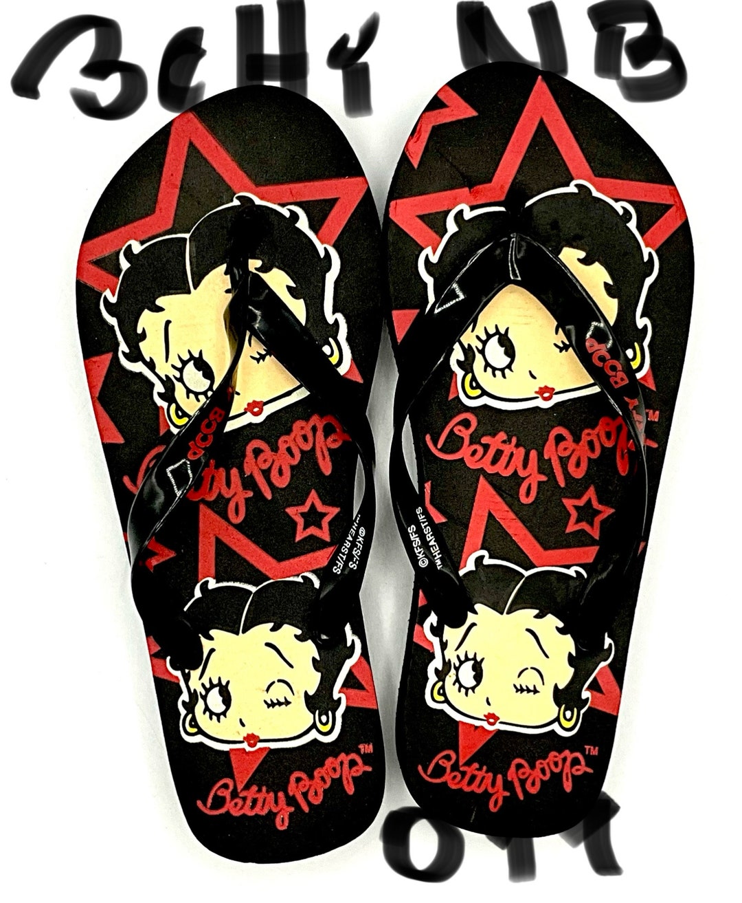 Gorgeous Collectible and Vintage Betty Boop Flip Flop Slides Sandals ...