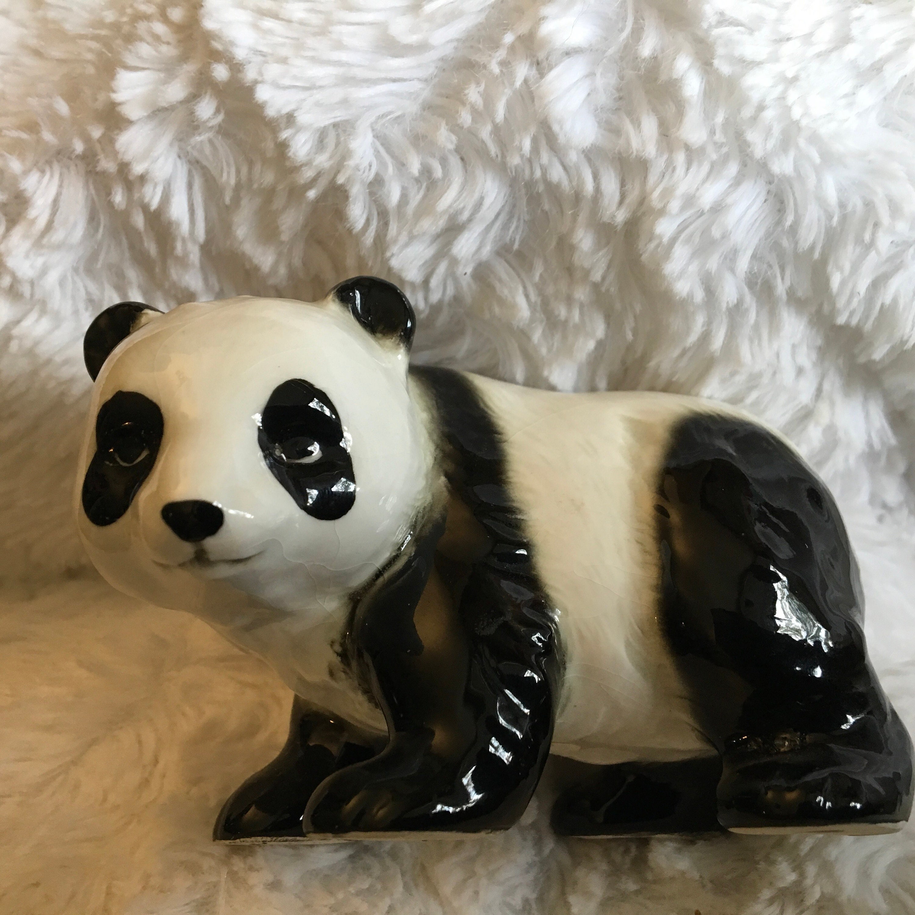 Panda Bear Porcelain Figurines | Etsy
