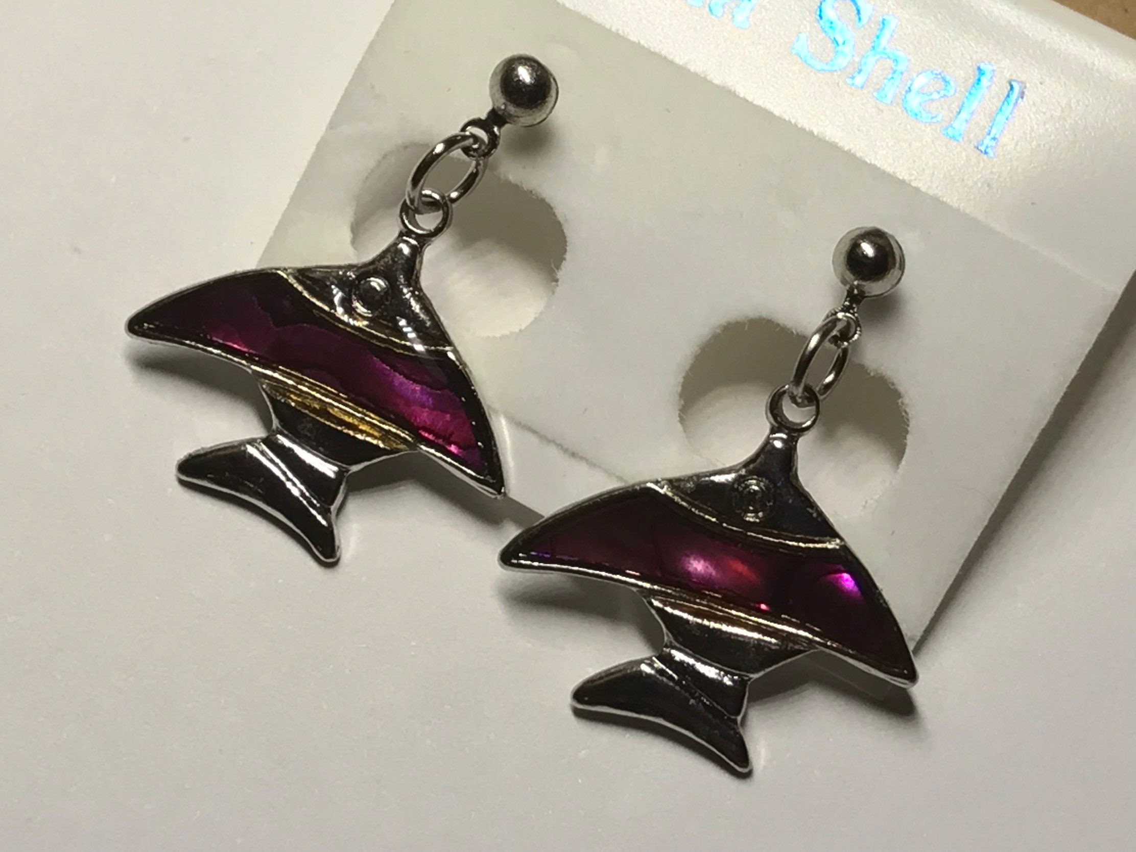 Paua Shell Angel Fish, Dark Piink - Etsy