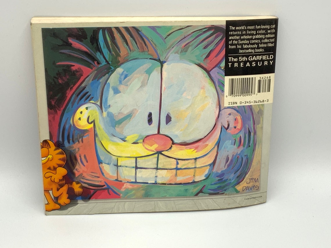 Vintage Garfield Book the Fifth Garfield Treasury by Jim - Etsy