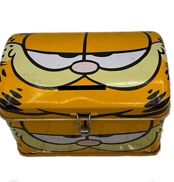 Gorgeous collectible and vintage Garfield tin box, ye… - Gem
