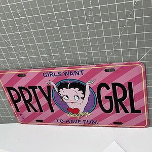 Gorgeous Collectible and Vintage Betty Boop Car Plate, Lice Plate, Prty ...