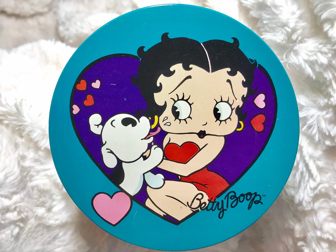 Vintage Betty Boop Round Metal Can, Tin. - Etsy