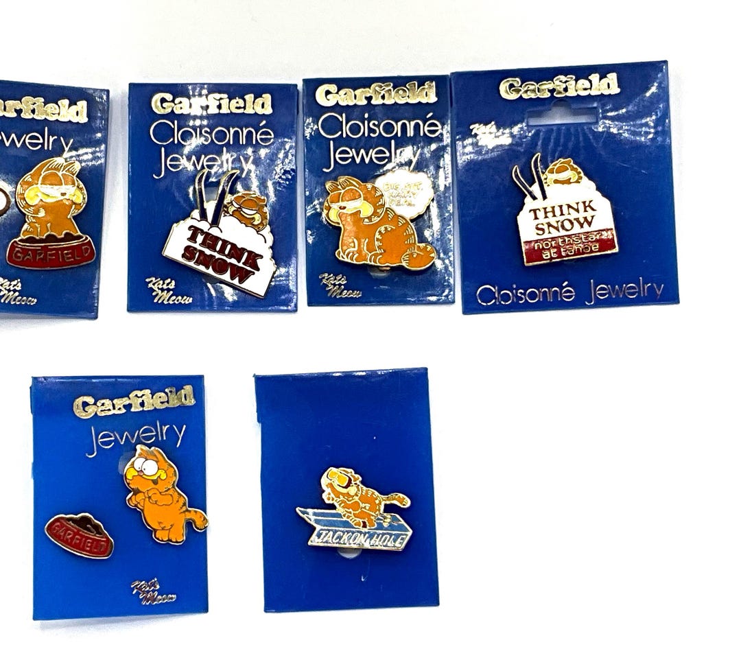 Gorgeous Collectible and Vintage Garfield Pin/ Brooch, Enamel, Pooky ...