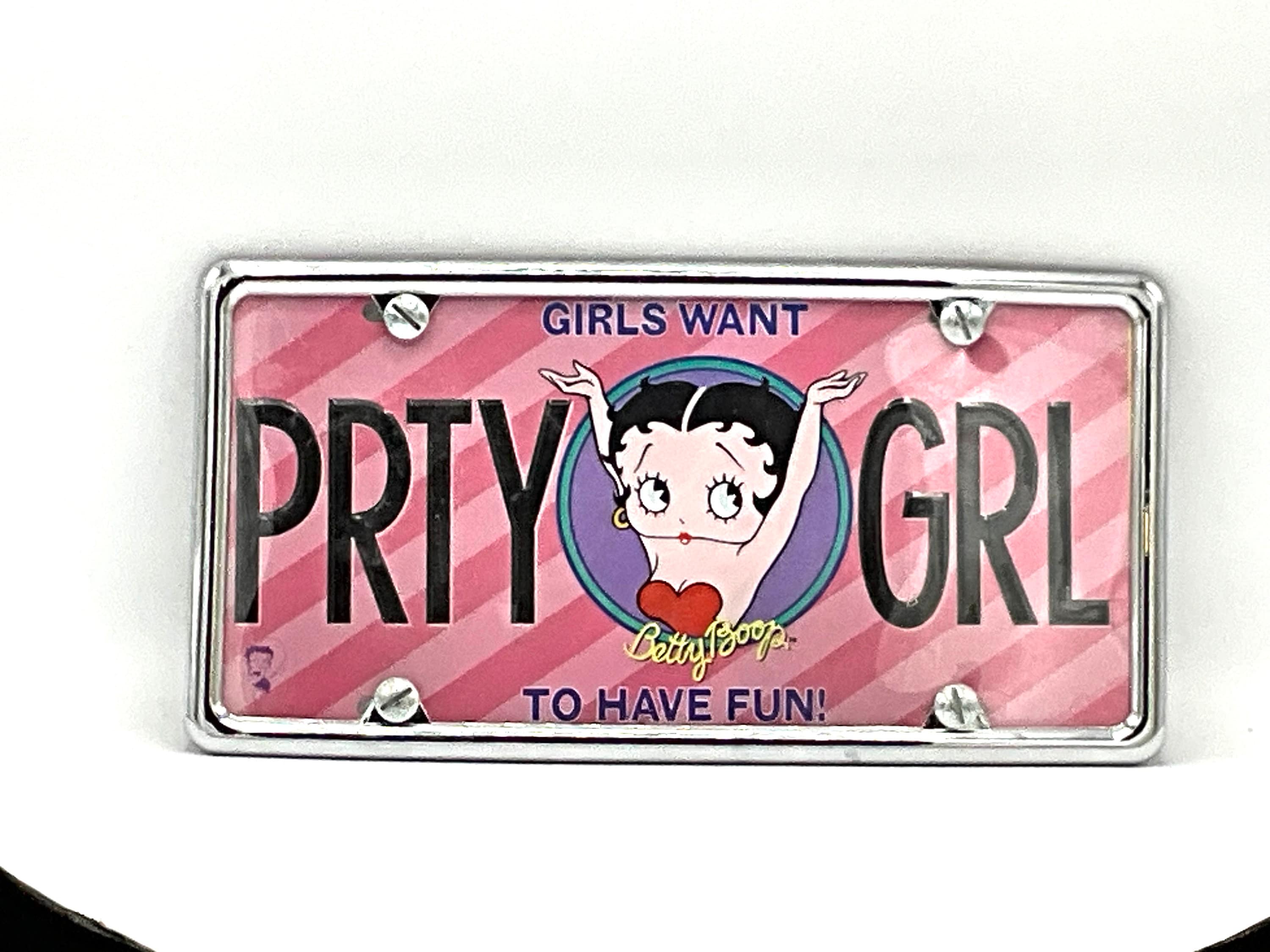 Gorgeous Collectible and Vintage Betty Boop Car Plate With the Frame ...