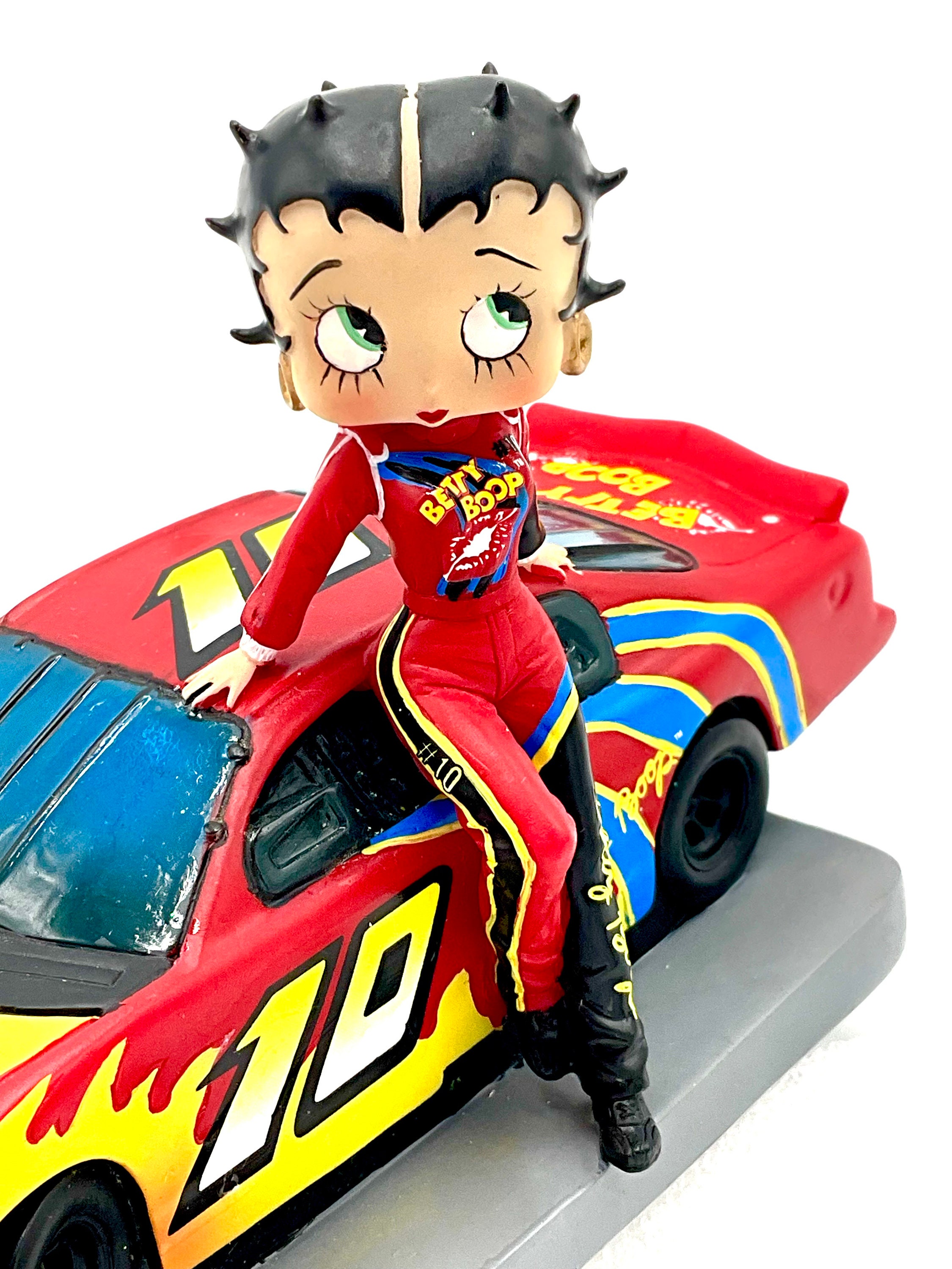 Gorgeous Collectible and Vintage Music Box Betty Boop Car Driver NASCAR ...