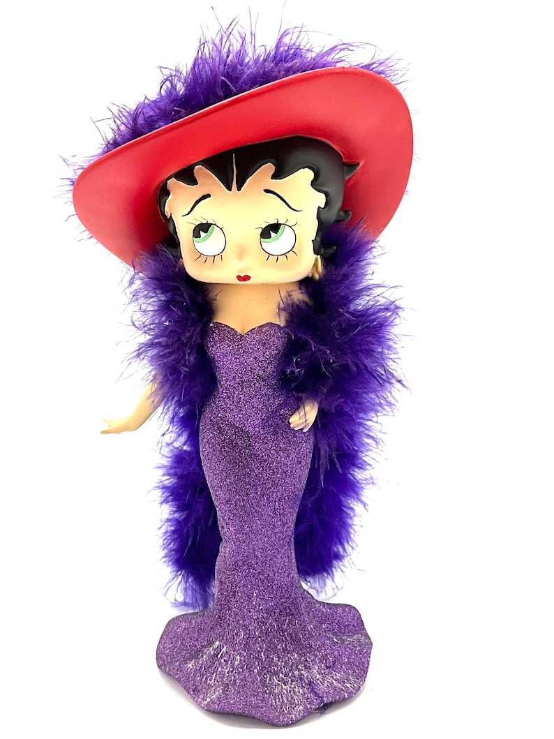 Gorgeous Collectible Figurine of Betty Boop With a Long Purple Dress ...