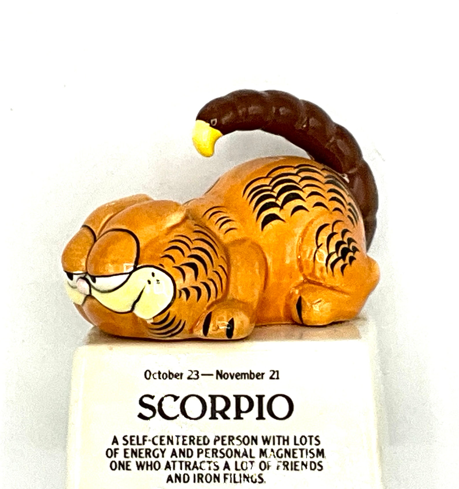 Gorgeous Collectible and Vintage Porcelain Garfield by Enesco, Scorpion ...