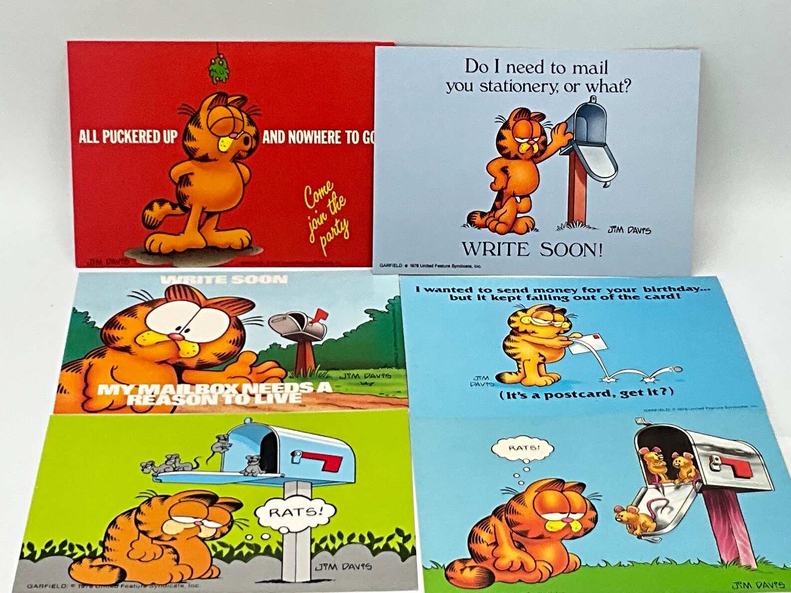Gorgeous Collectible and Vintage Garfield Post Cards, - Etsy
