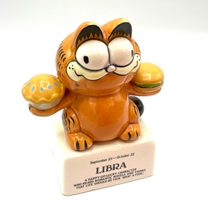 Gorgeous Collectible and Vintage Porcelain Garfield as Libra by Enesco ...