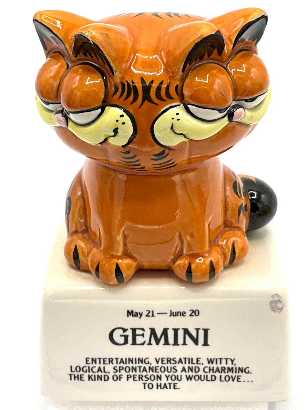 Gorgeous Collectible and Vintage Porcelain Garfield by Enesco, Gemini ...