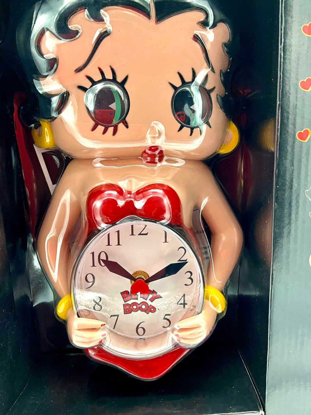 Gorgeous Collectible Betty Boop With Red Dress, Clock, 3D, Animated ...