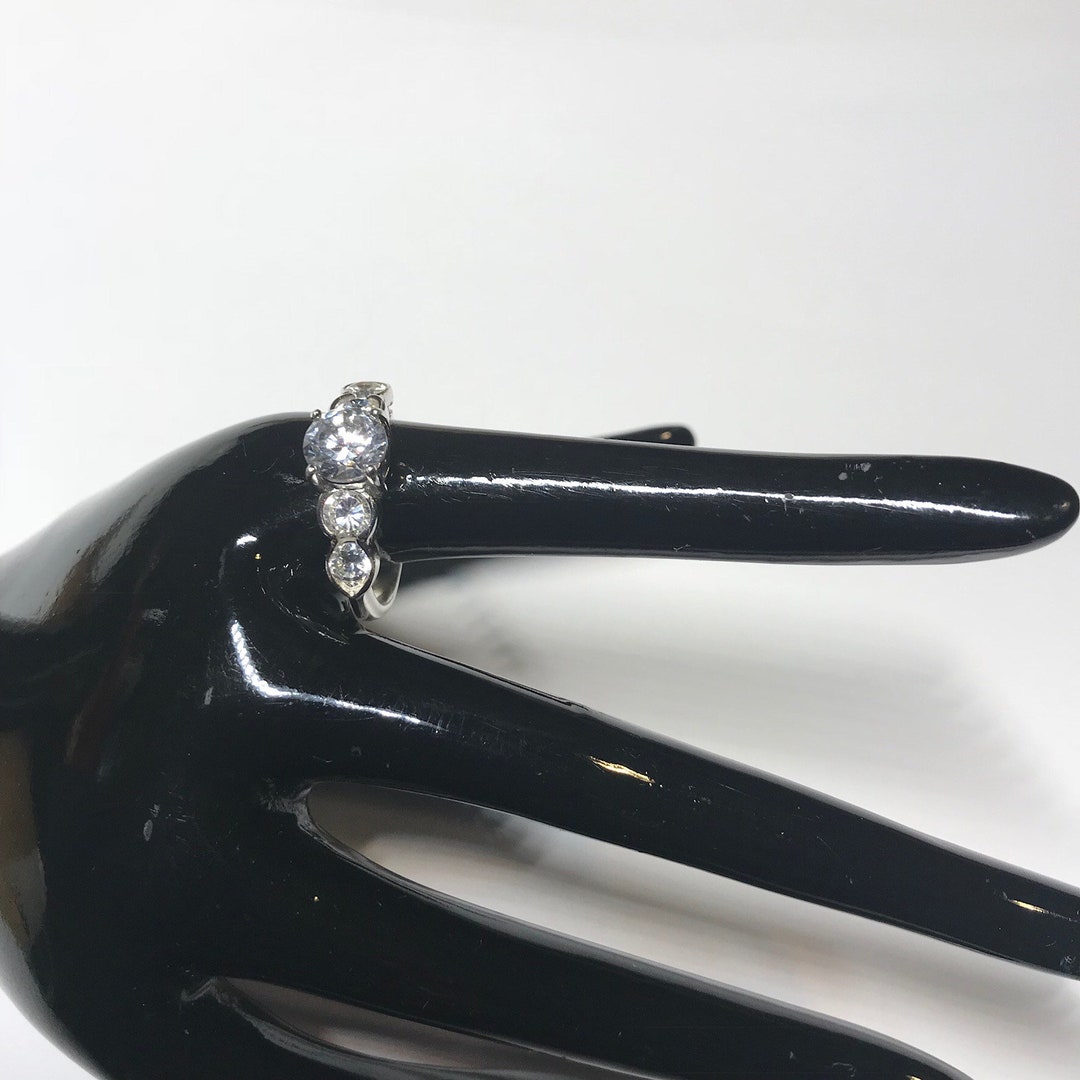 CZ 925 China Sterling Silver Multistone Ring / US Size 7 - Etsy