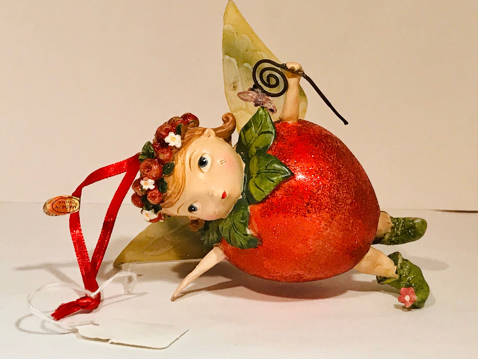 Vintage Fairy Girl as Apple Ornament - Etsy
