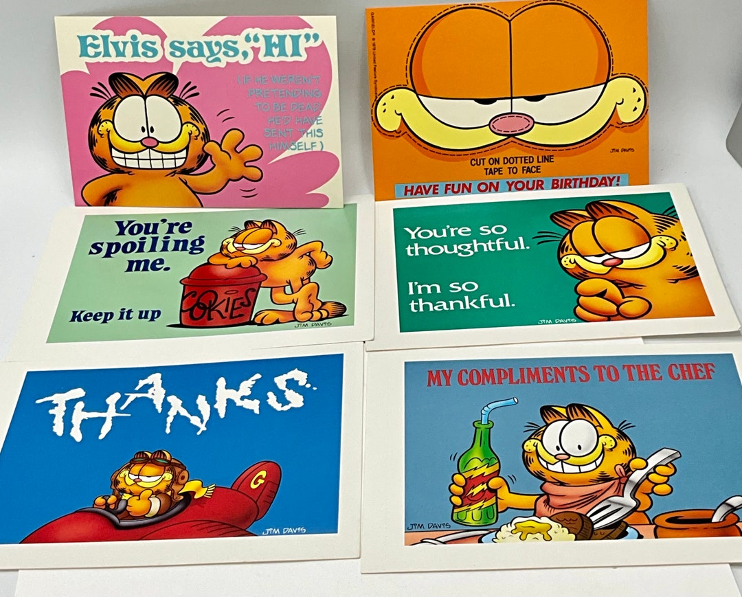 Gorgeous Collectible and Vintage Garfield Post Cards, - Etsy
