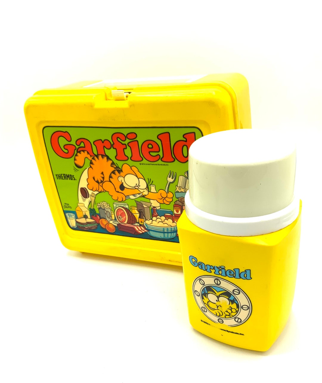Gorgeous Collectible and Vintage Garfield Lunch Box With Thermos ...