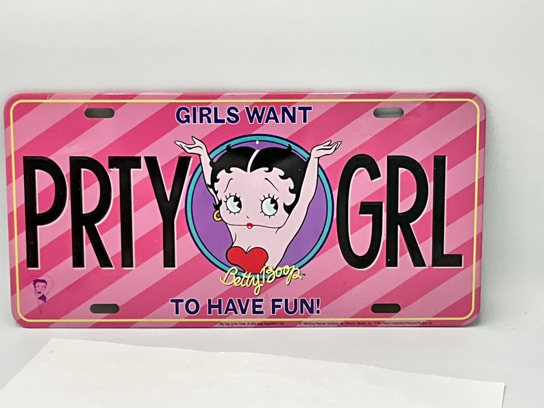 Gorgeous Collectible and Vintage Betty Boop Car Plate, Lice Plate, Prty ...